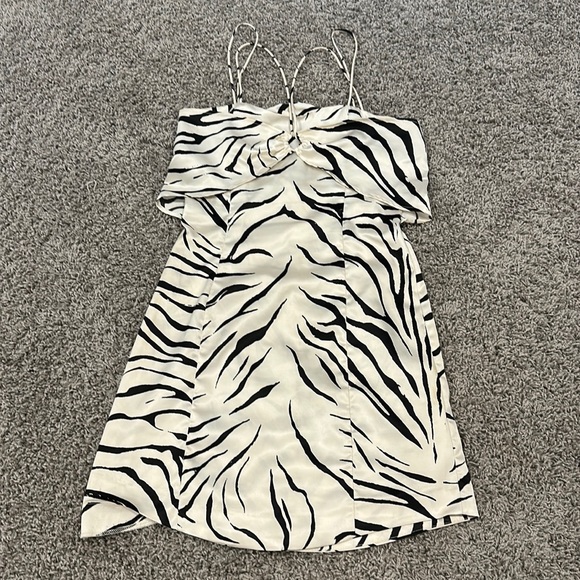 Zara | Dresses | Zara Zebra Print Silk Fitted Dress | Poshmark